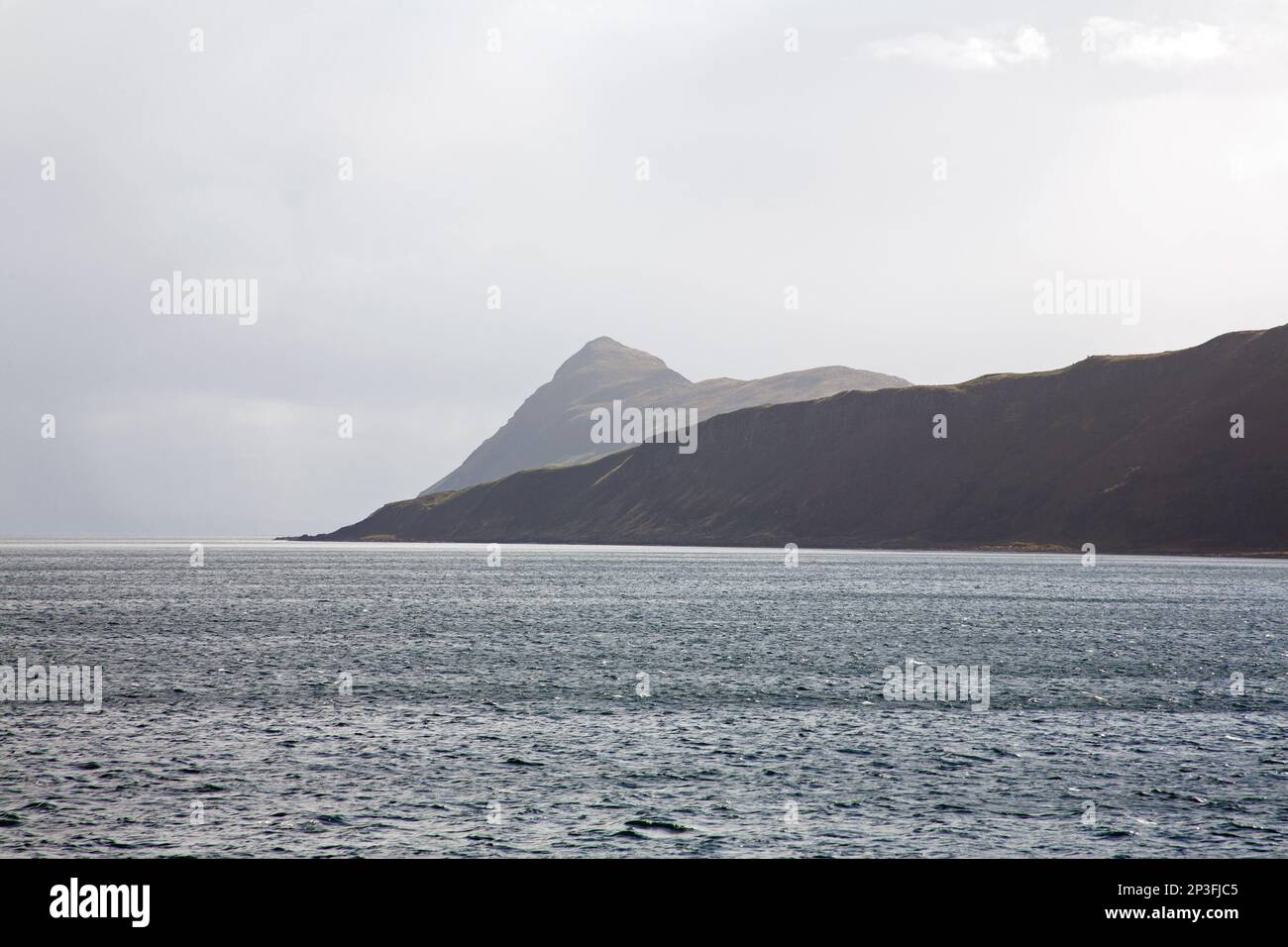 Holy Island viewed from the ferry Caledonian Isles travelling between ...