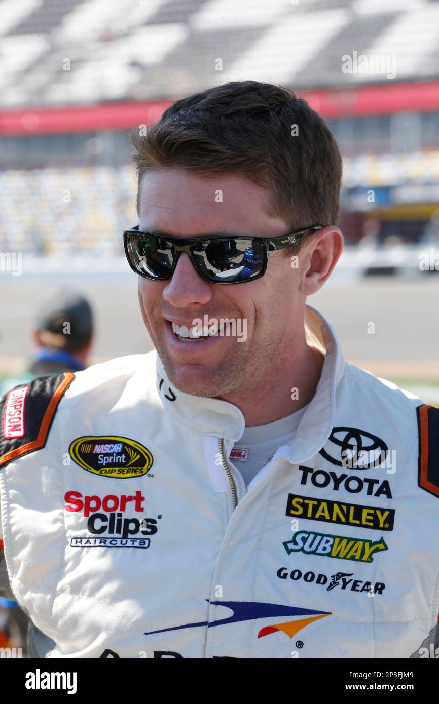 Carl Edwards, Arris Toyota Camry during qualifying for the NASCAR ...