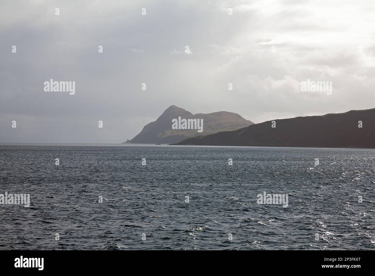 Holy Island viewed from the ferry Caledonian Isles travelling between ...
