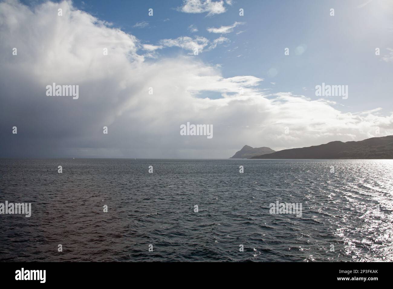 Holy Island viewed from the ferry Caledonian Isles travelling between ...