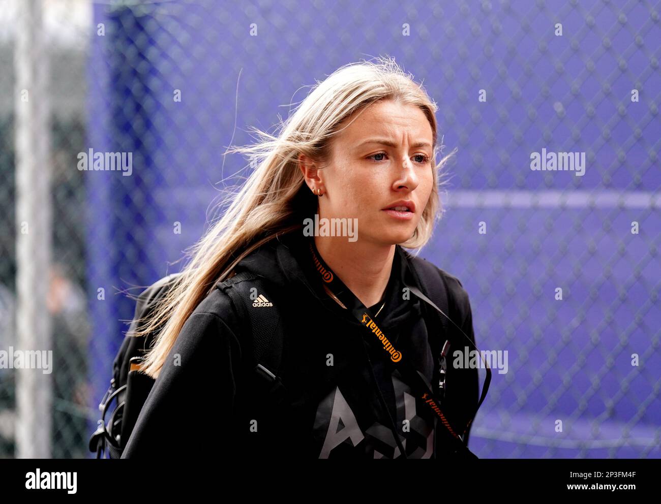 Arsenal's Leah Williamson arrives at the stadium ahead of The FA Women ...