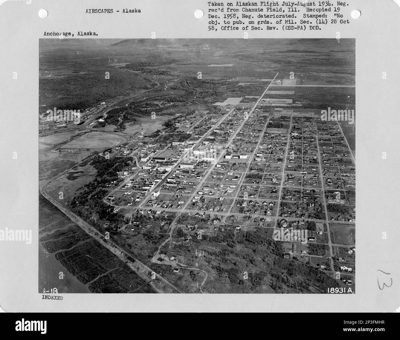 Alaska - Anchorage, Aerial Photograph Stock Photo - Alamy