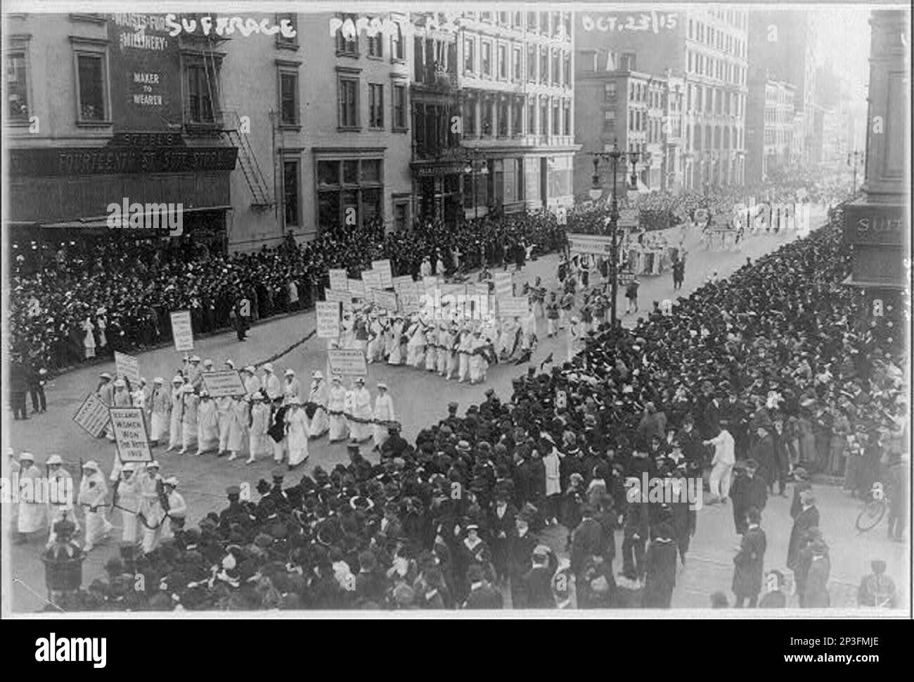 Pre-election suffrage parade, New York City, October 23, 1915 Stock ...