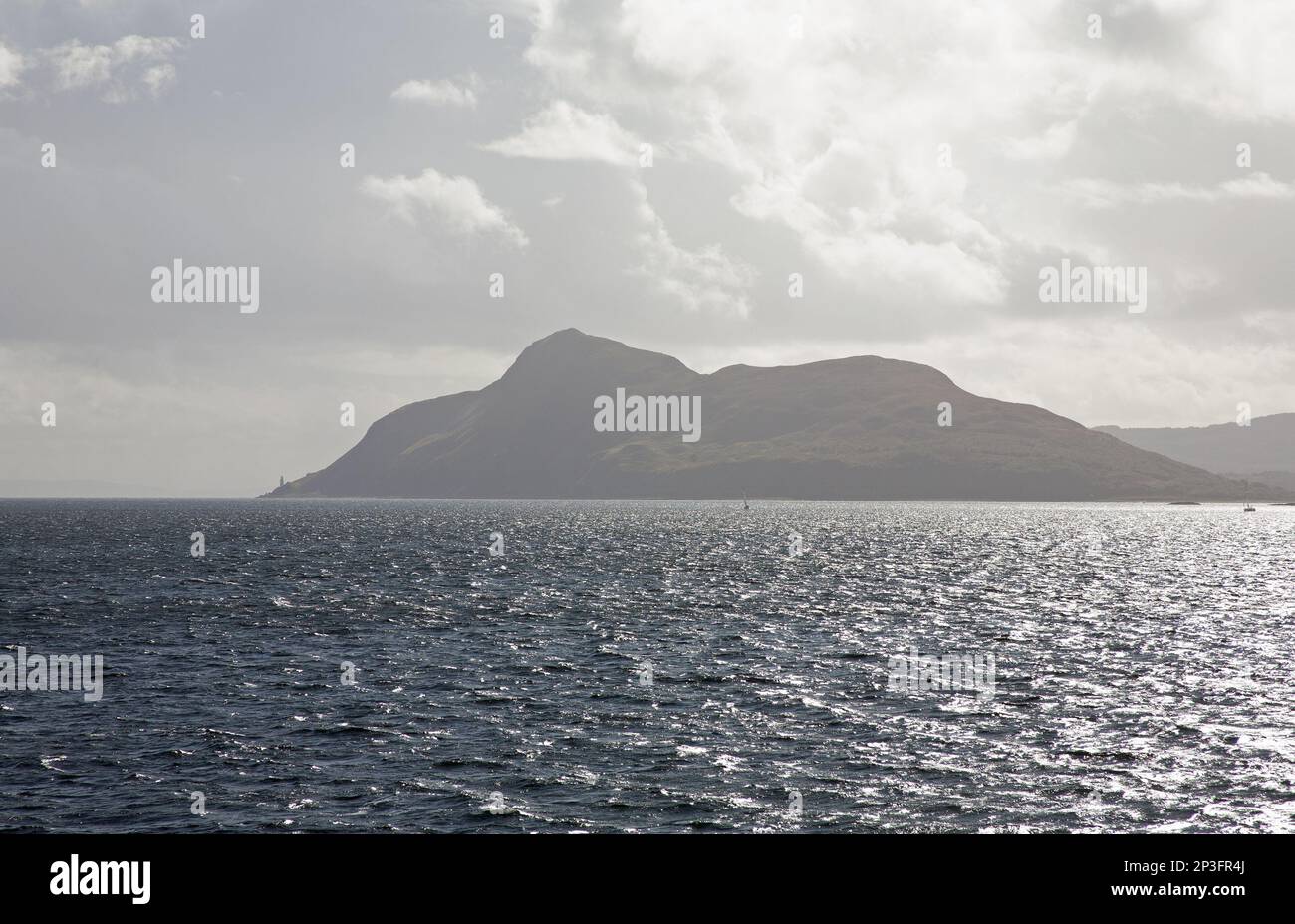 Holy Island viewed from the ferry Caledonian Isles travelling between ...