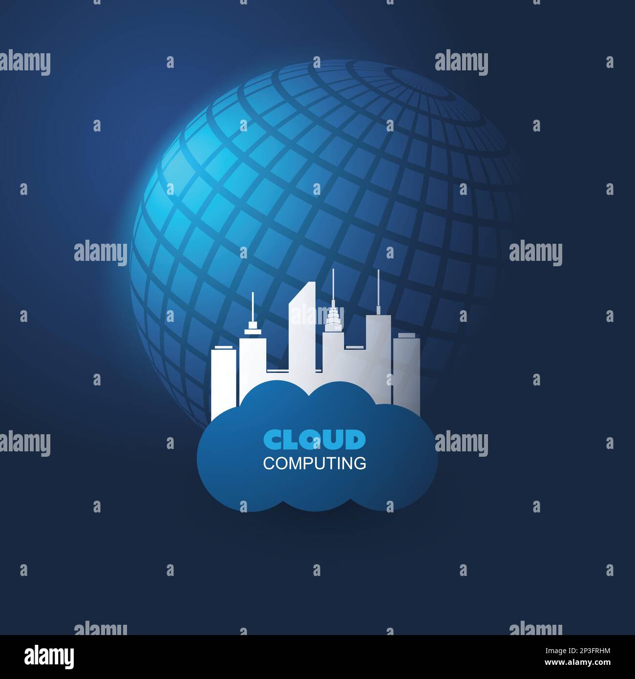 Cloud Computing and Smart City Design Concept - Digital Network Communication, Technology ...