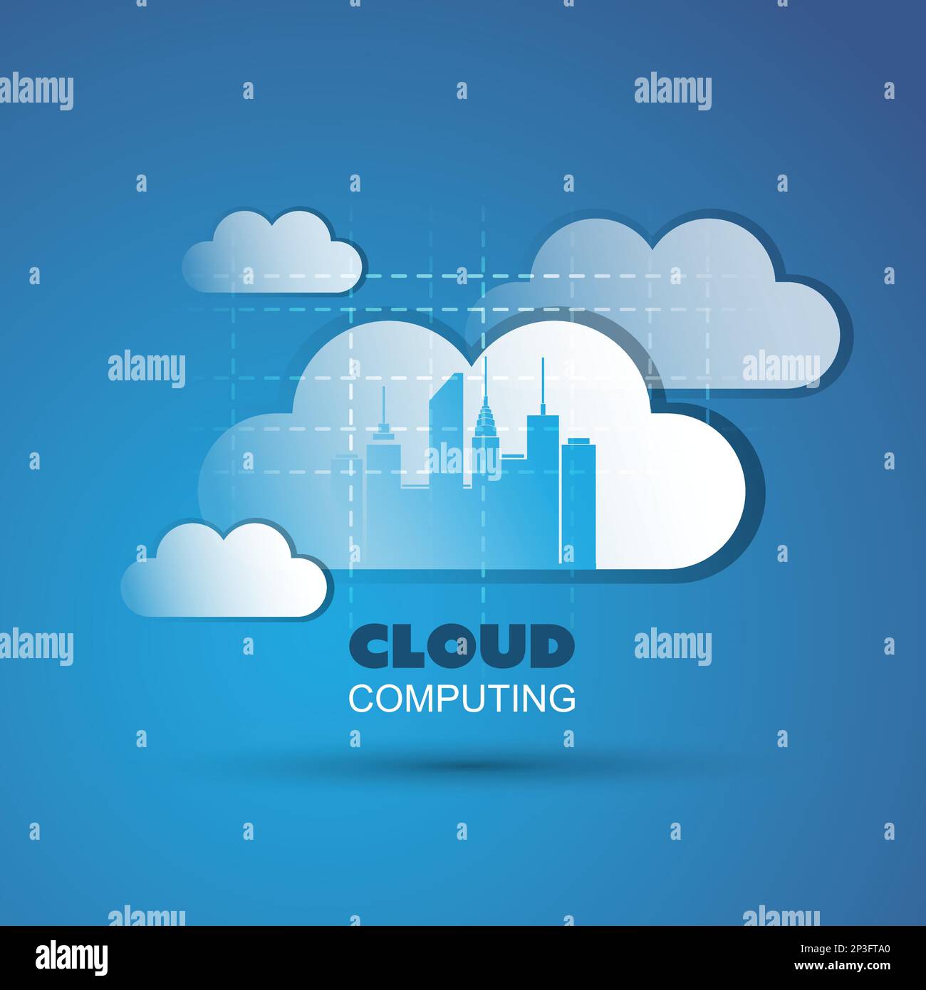 Cloud Computing and Smart City Design Concept - Digital Network Communication, Technology ...