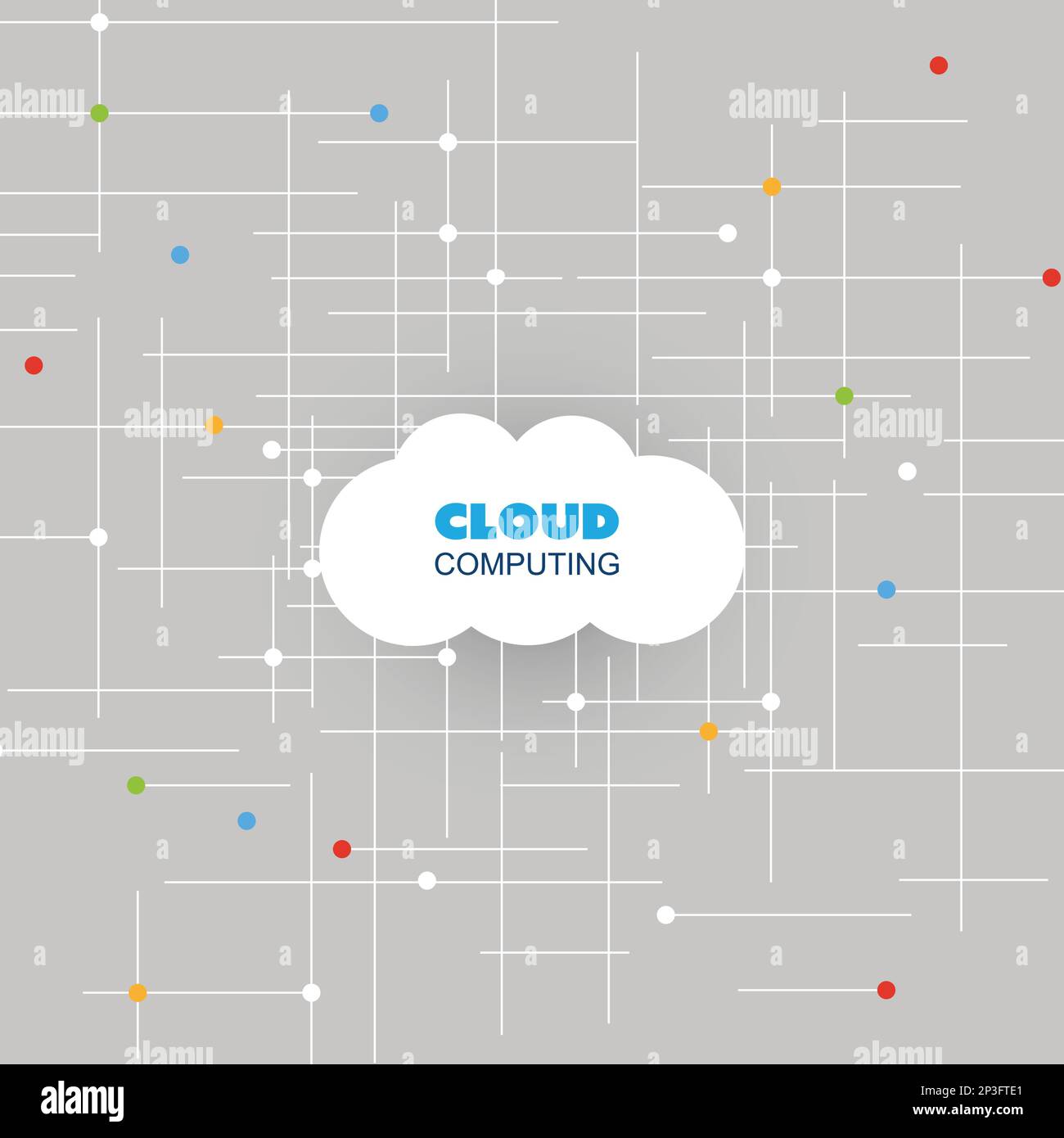 Cloud Computing, Networking Design - Digital Network Communication, Technology Background Stock ...