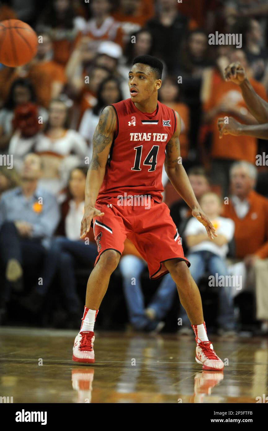 14 February 2015: Texas Tech guard Robert Turner during 56 - 41 loss to ...