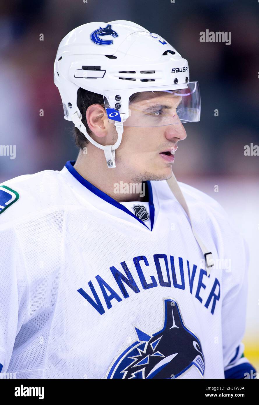NHL profile photo on Vancouver Canucks' Luca Sbisa, from Italy, during ...