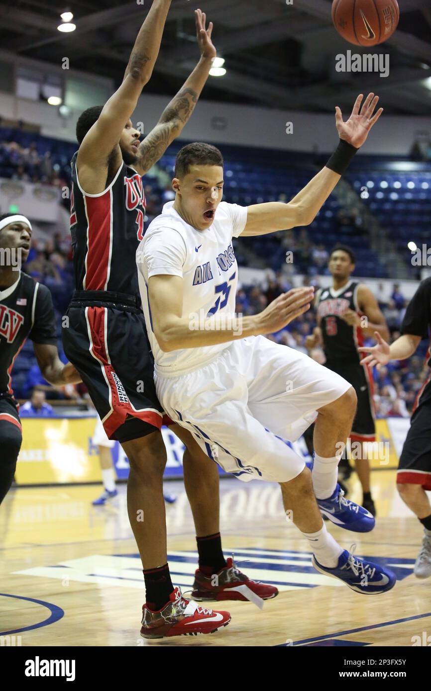 February 14, 2015: Air Force Forward Hayden Graham (35) during the Air ...