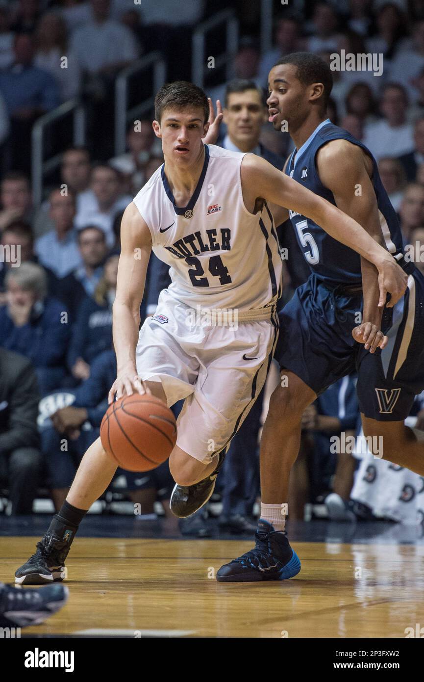 February 14, 2015: Butler Bulldogs guard Kellen Dunham (24) drives by ...
