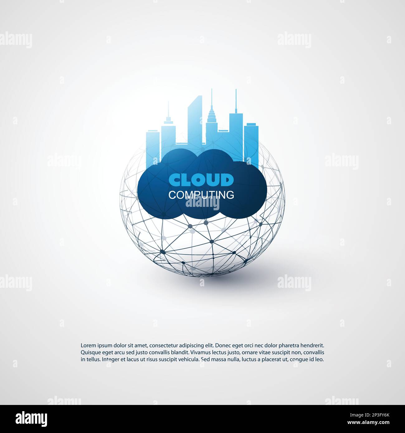 Cloud Computing and Smart City Design Concept - Digital Network Communication, Technology ...