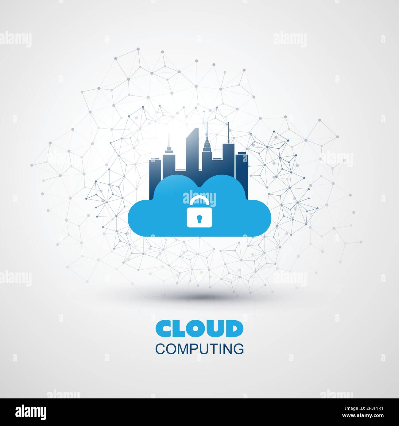 Cloud Computing and Smart City Design Concept - Global Digital Network Communication, Technology ...
