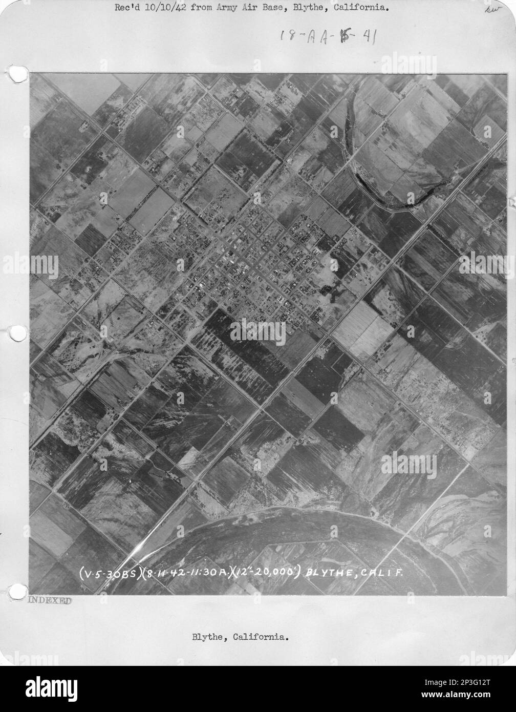 California - Blythe, Aerial Photograph Stock Photo - Alamy