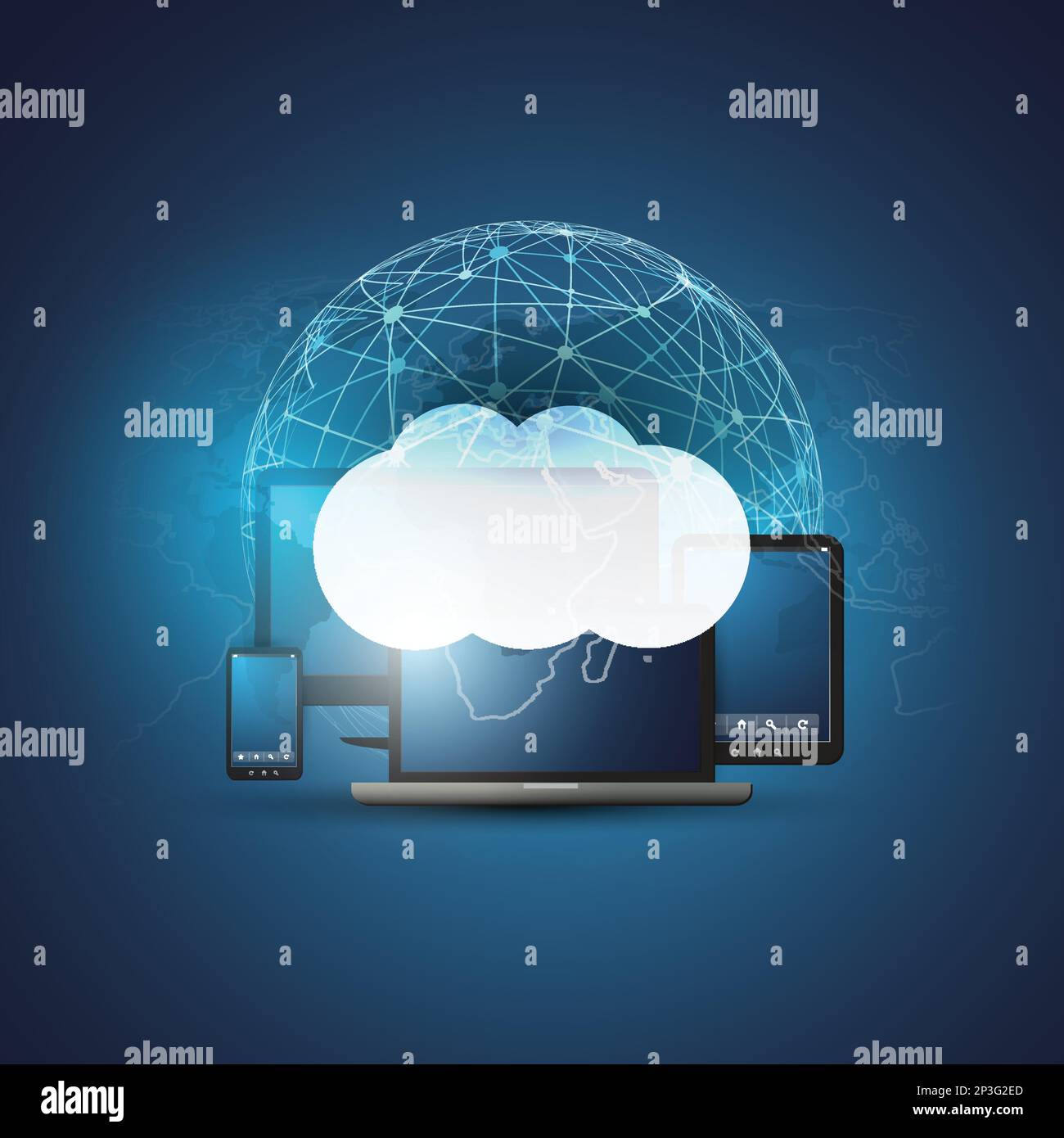 Cloud Computing Design Concept with Electronic Devices - Digital ...