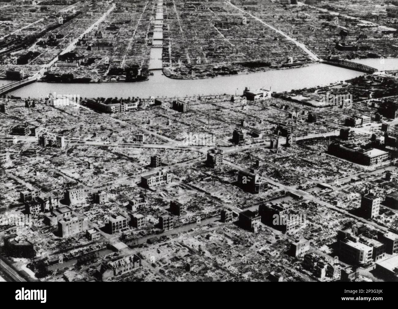 FILE - This aerial photo taken in March 9, 1945 shows the industrial ...
