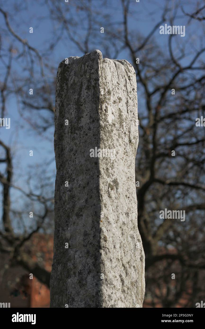 A worn and weathered simple stone tower Stock Photo - Alamy