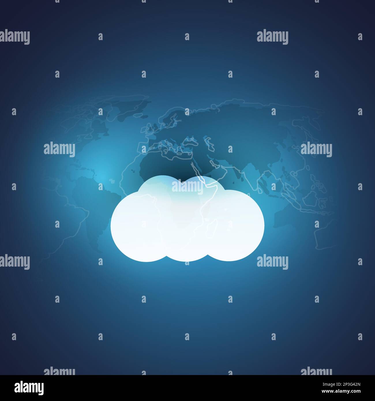 Cloud Computing Design Concept - Digital Network Connections ...