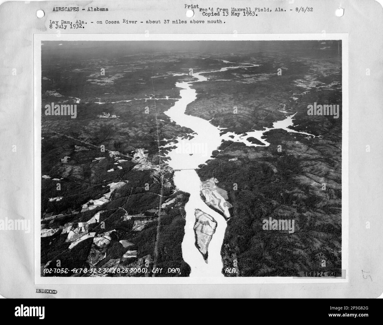 Alabama - Lay Dam through Martin Lake and Martin Dam, Aerial Photograph ...