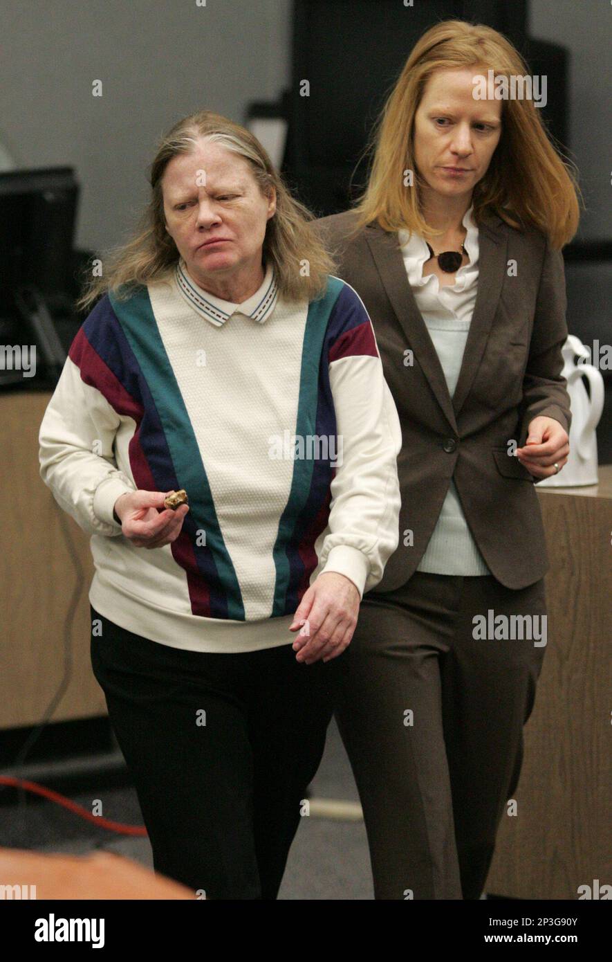 Defendant Theresa Supino, left, and her defense attorney Jill Eimermann ...
