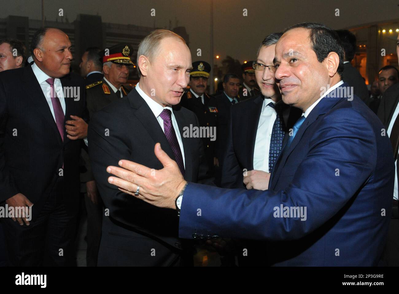 In this image released by the Egyptian Presidency, Egyptian President ...