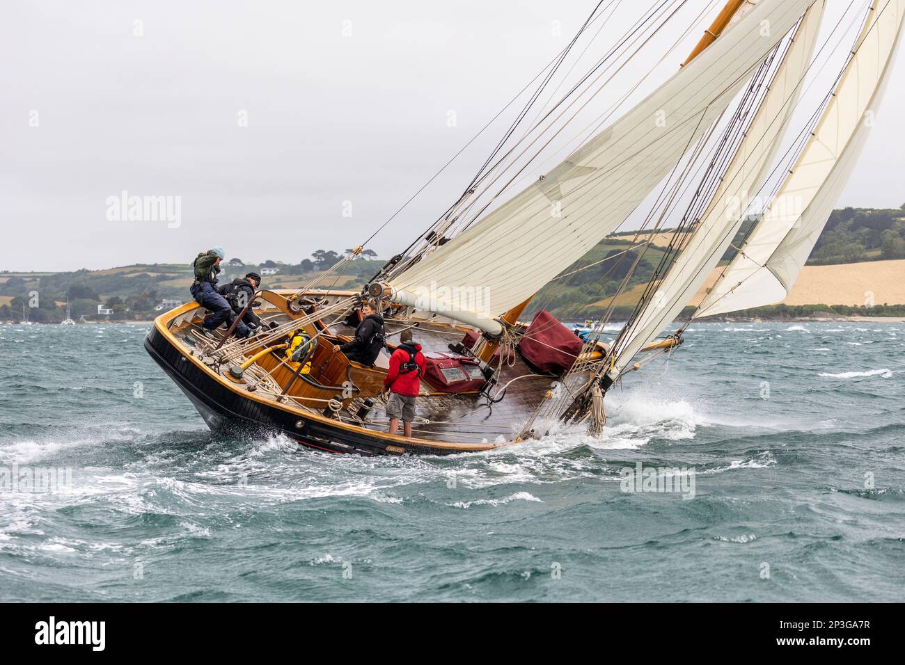 Classic yachts ad Bristol Pilot cutters Racing during Falmouth Classics ...
