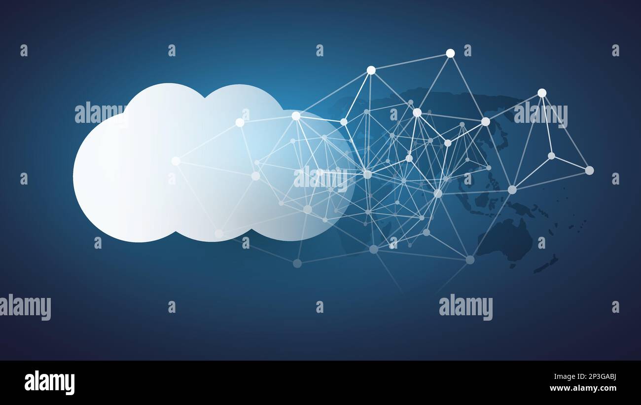 Cloud Computing Design Concept - Digital Connections, Technology ...