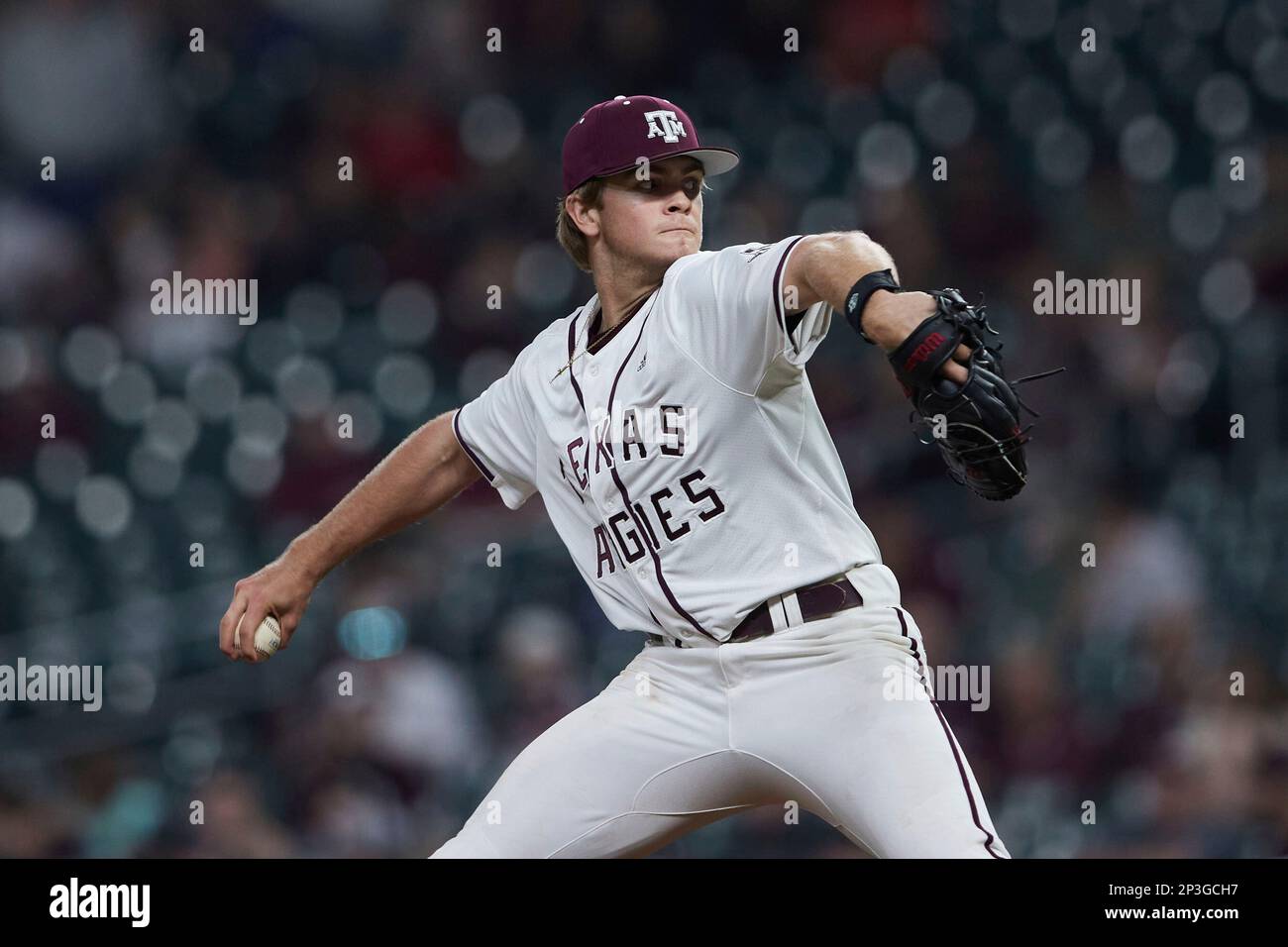 Texas A&M Aggies relief pitcher Josh Stewart (34) in action against the Rice Owls during game ...
