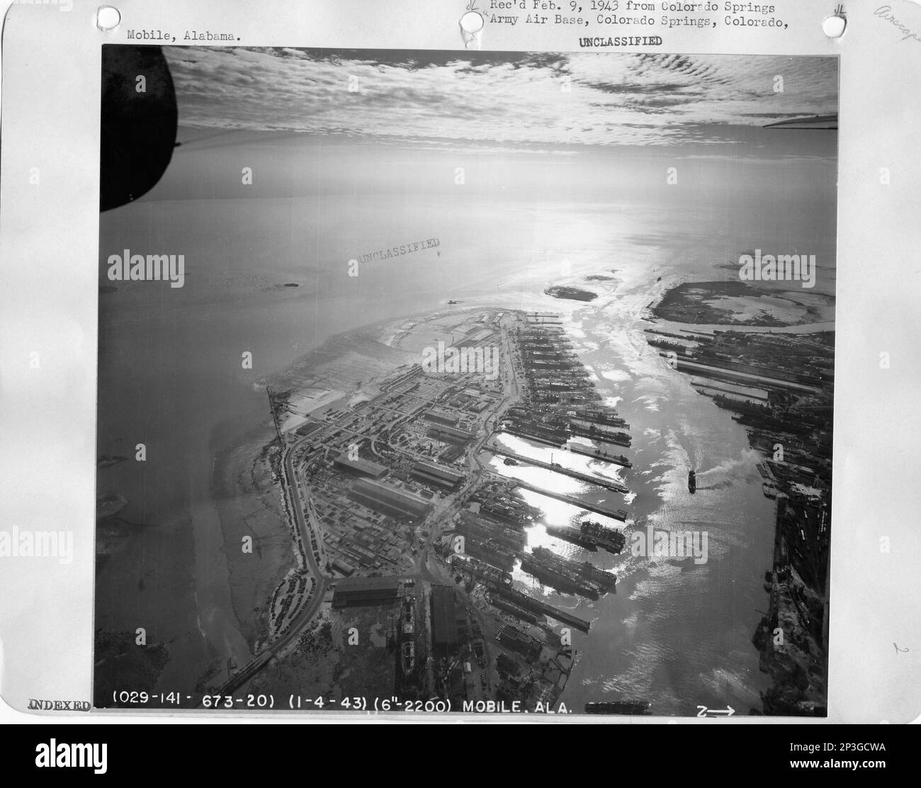 Alabama - Mobile Bay through Mobile, Aerial Photograph Stock Photo - Alamy