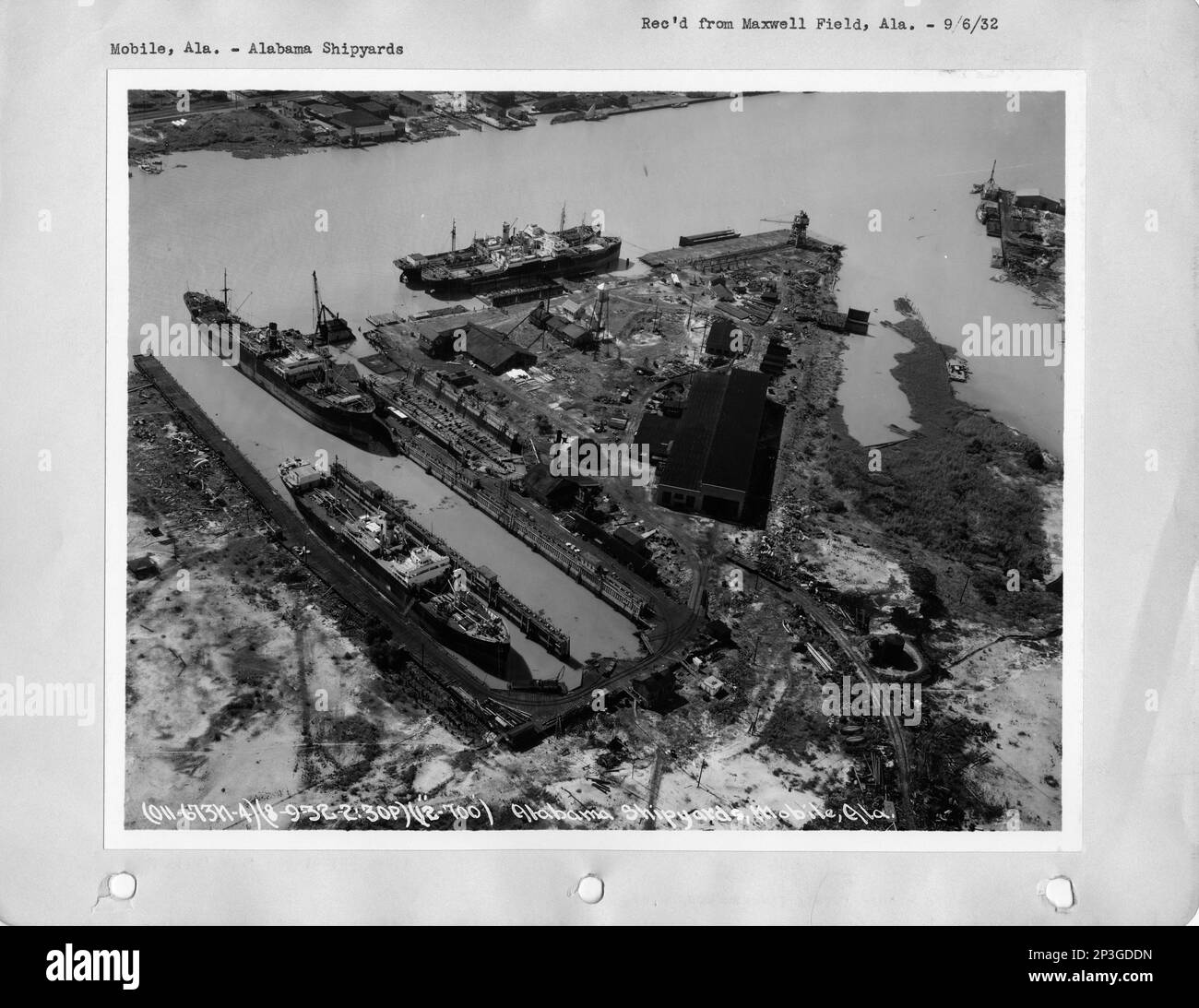 Alabama - Mobile Bay through Mobile, Aerial Photograph Stock Photo - Alamy