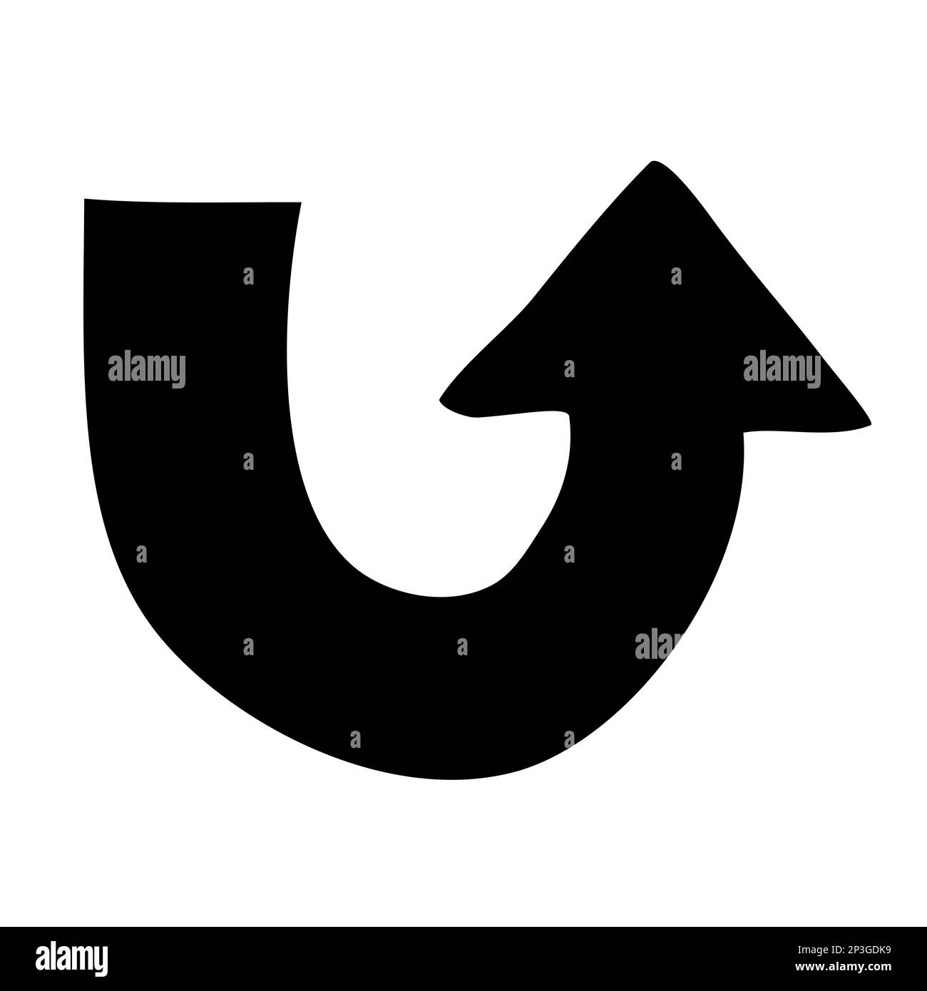 Doodle up arrow symbol hand drawn with thin line Stock Vector Image ...