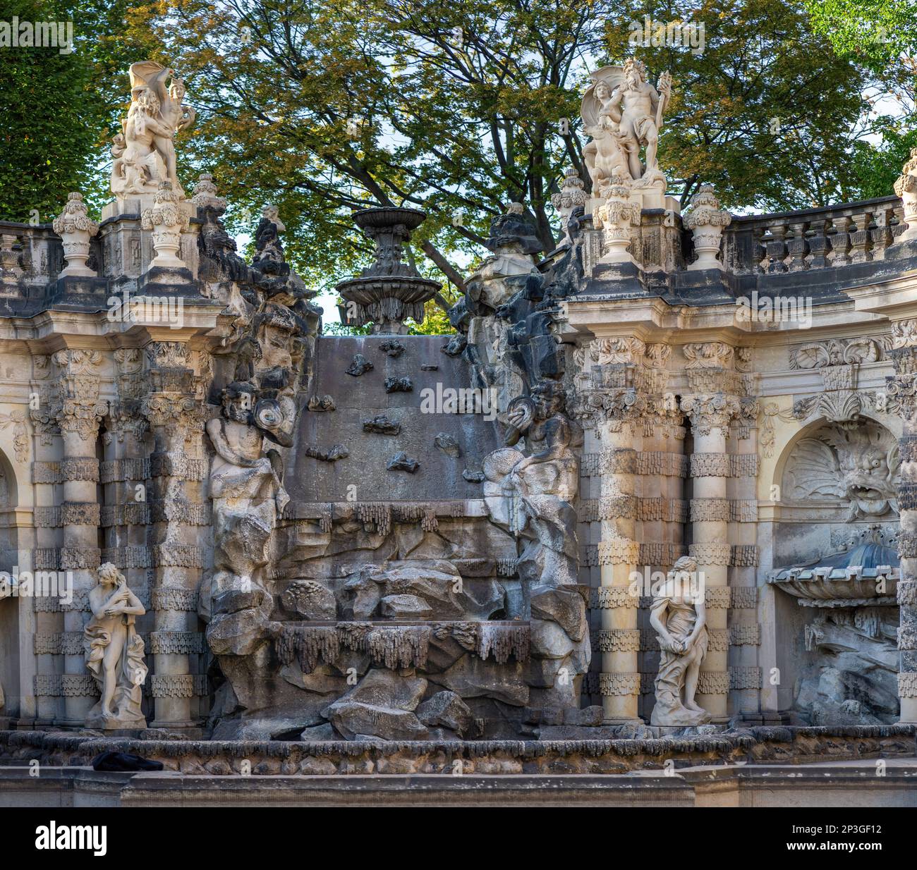 Nymph Bath Fountain (Nymphenbad) at Zwinger Palace - Dresden, Saxony ...