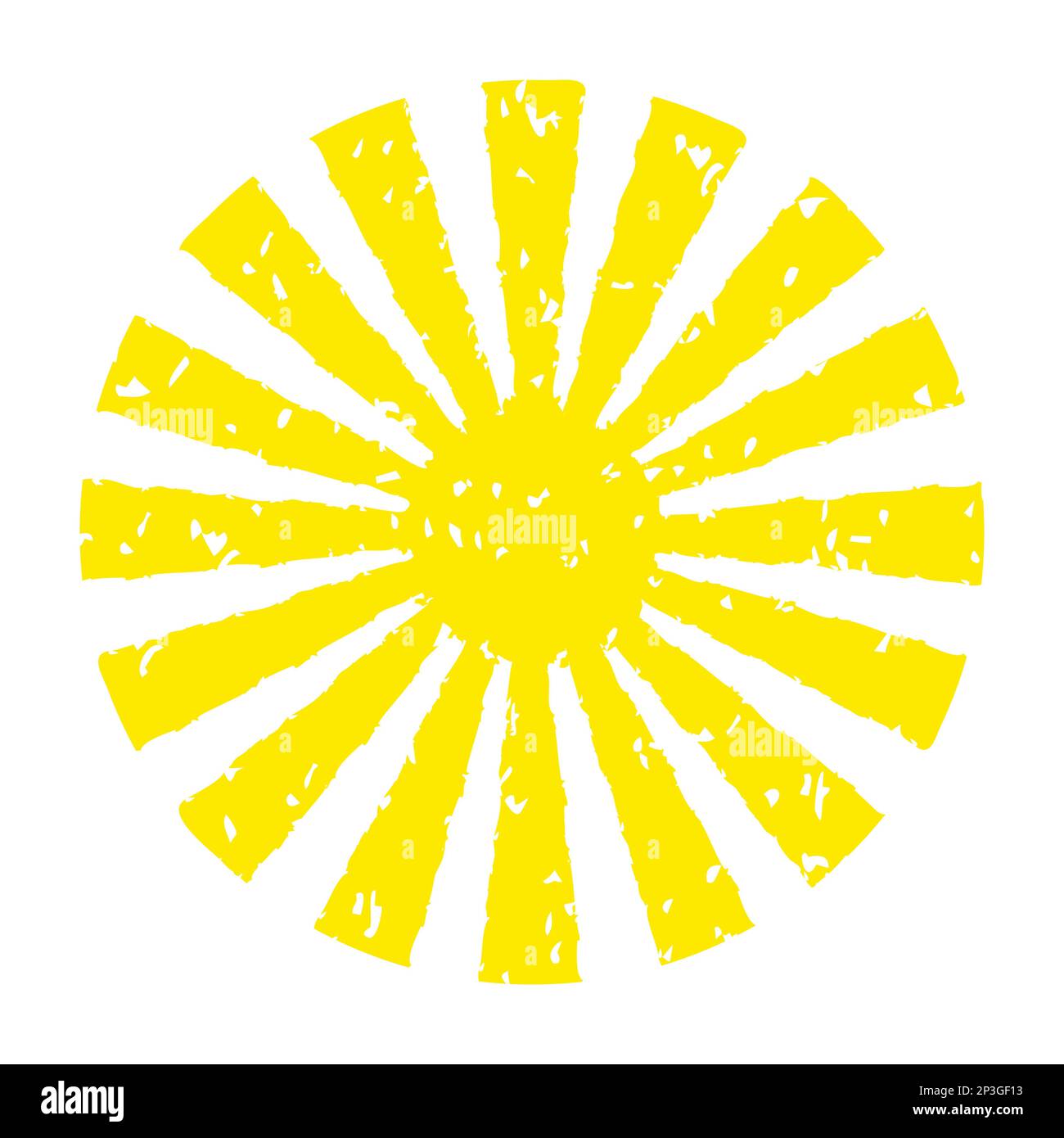 Hand painted sun symbol, hand drawn with crayon Stock Vector Image ...