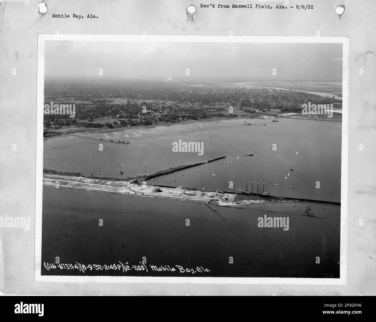 Alabama - Mobile Bay through Mobile, Aerial Photograph Stock Photo - Alamy