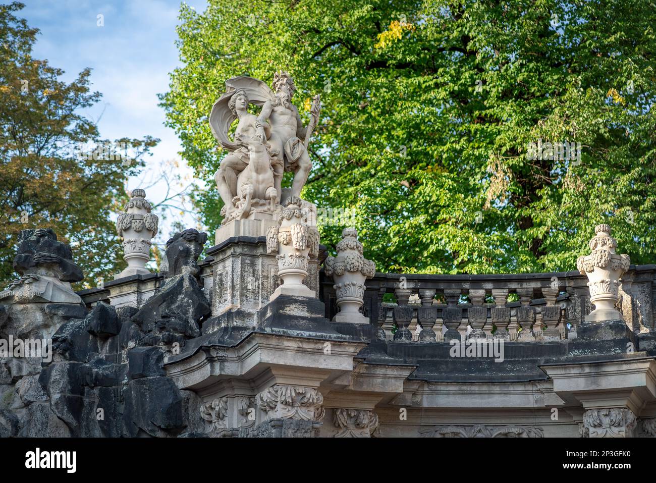 Neptune and Amphitrite Sculpture at Nymph Bath Fountain (Nymphenbad ...