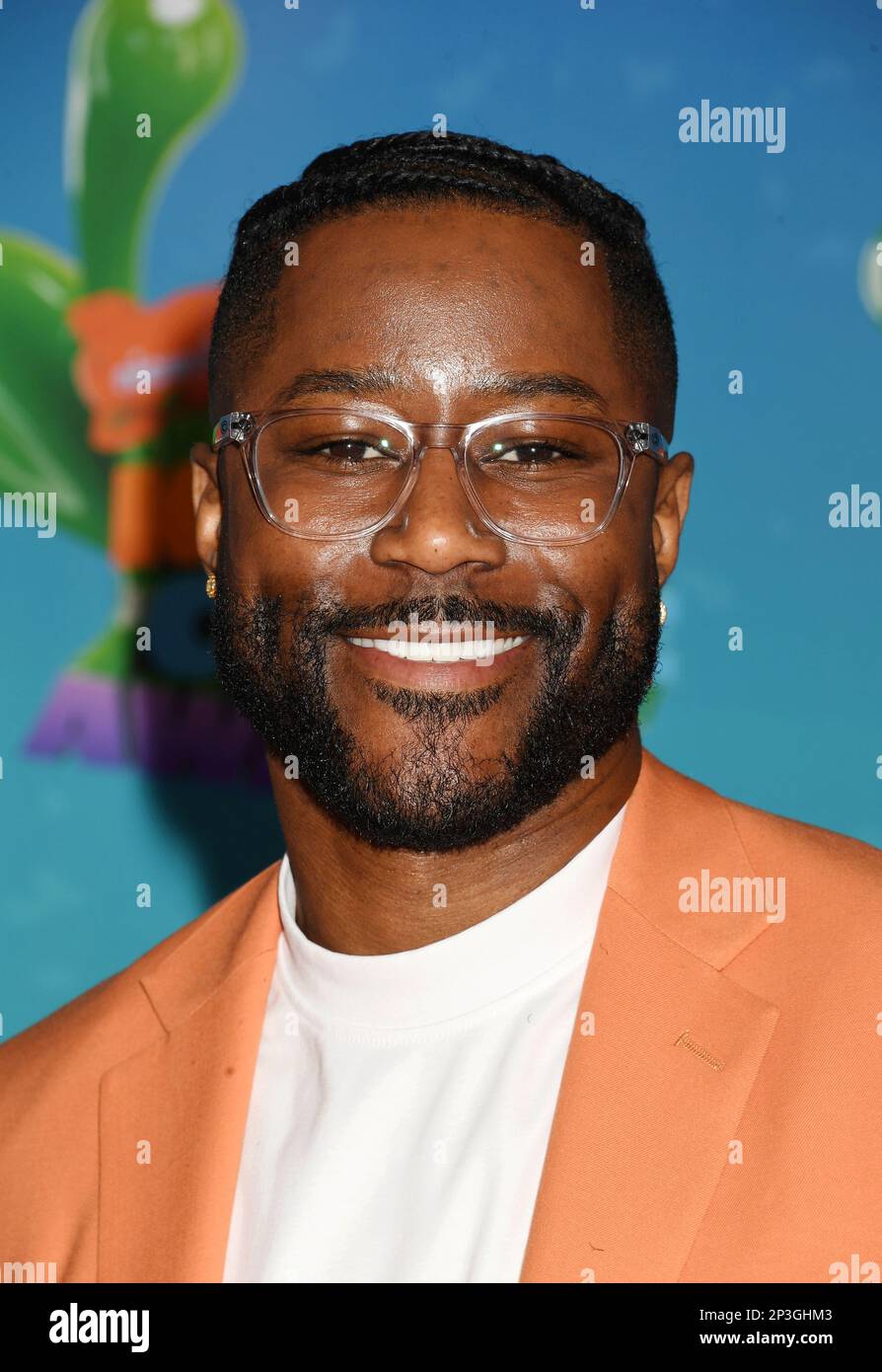 LOS ANGELES, CALIFORNIA - MARCH 04: Nate Burleson attends Nickelodeon's ...