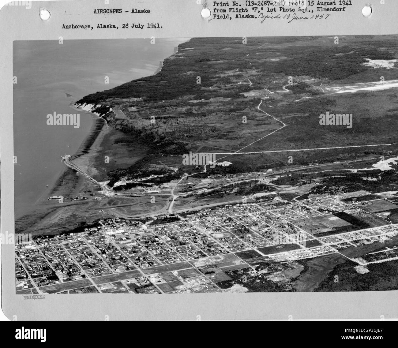 Alaska - Anchorage, Aerial Photograph Stock Photo - Alamy