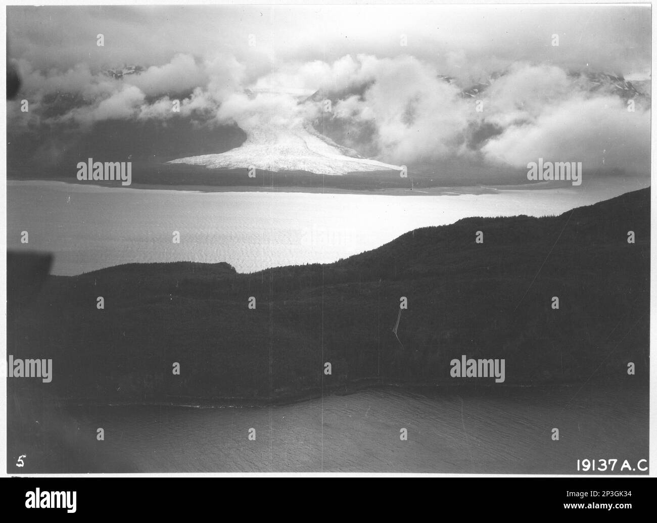 Alaska - Big Delta through Chilkat Inlet, Aerial Photograph Stock Photo ...