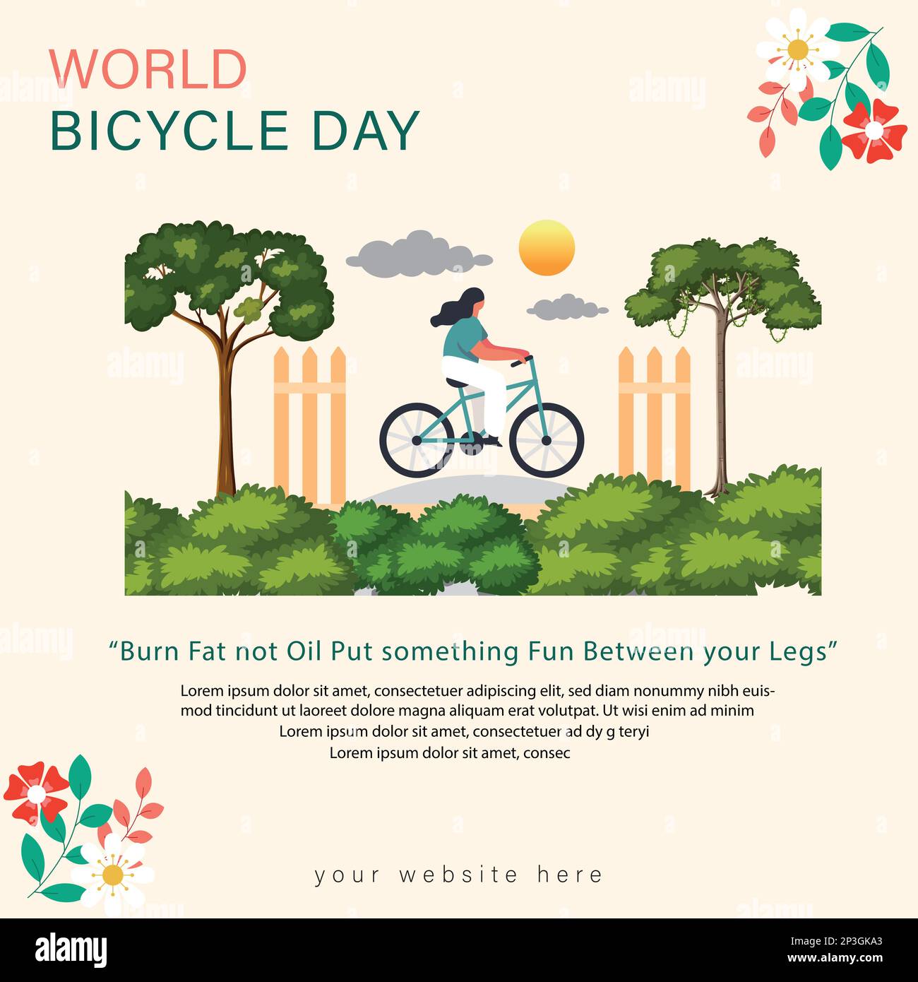 Cycling poster design hi-res stock photography and images - Alamy