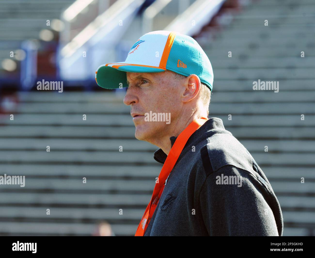 Miami Dolphins coach Joe Philbin watches a south team practice January ...