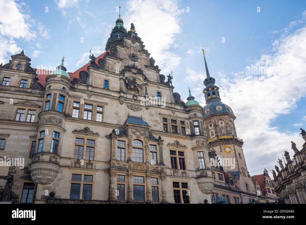 Dresden Castle (Residenzschloss) Neo-Renaissance facade - Dresden ...