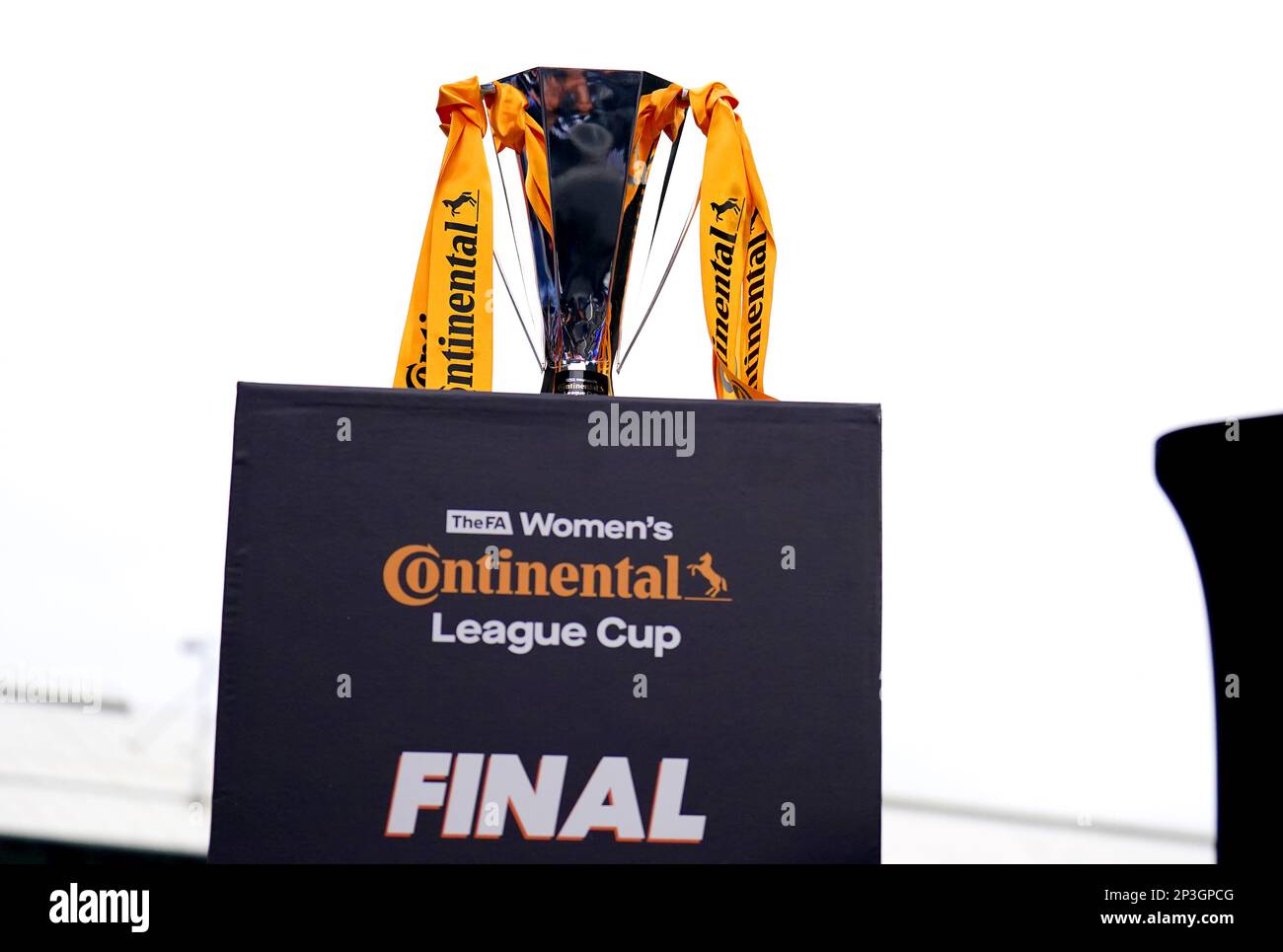 The Continental Tyres League Cup trophy on display ahead of The FA ...