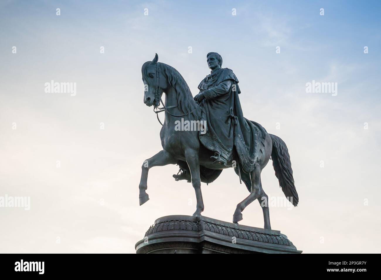 King Johann of Saxony Statue at Theaterplatz - Dresden, Germany Stock ...
