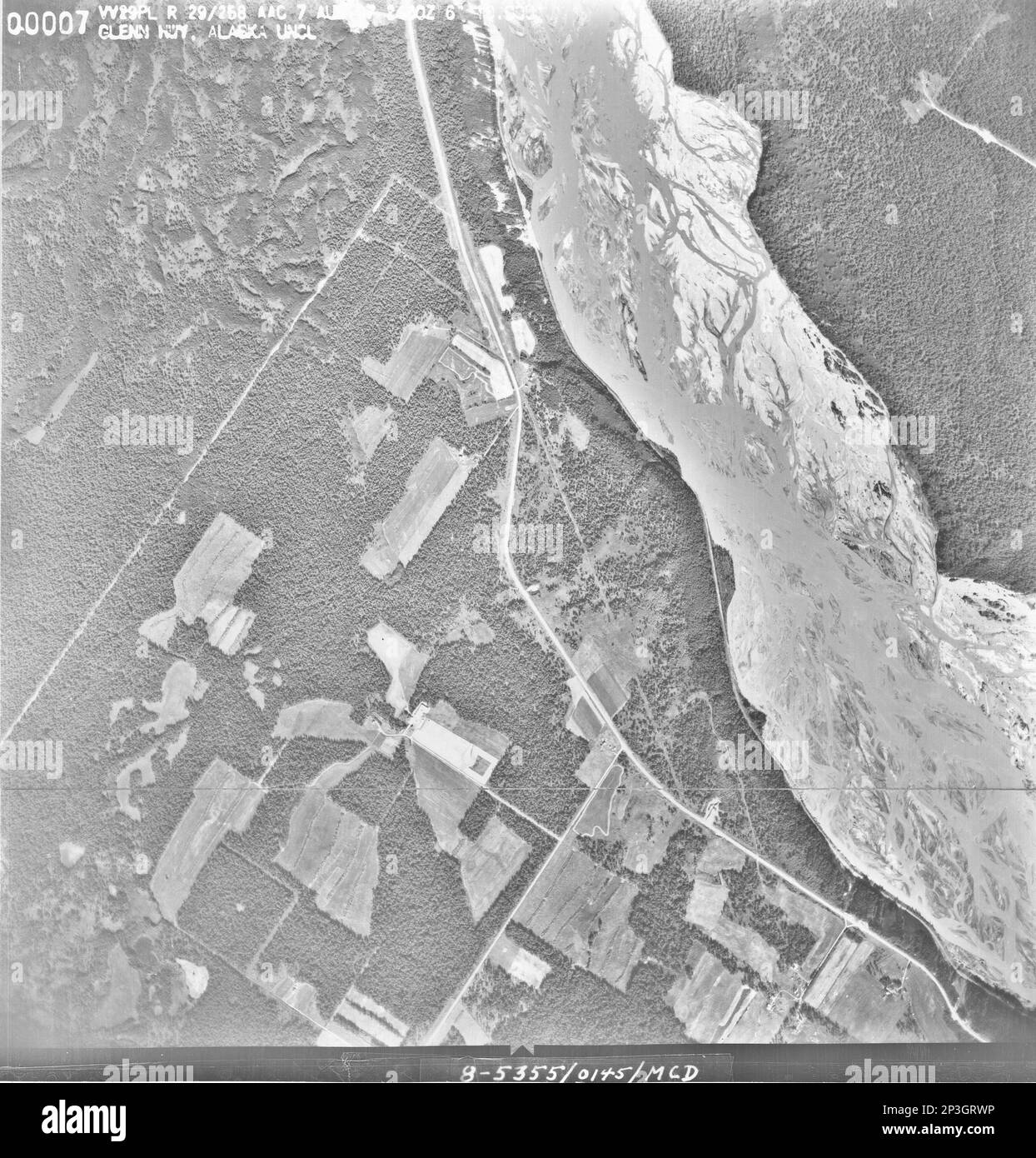 Alaska - Coastal Area and Highway East through Curry, Aerial Photograph ...