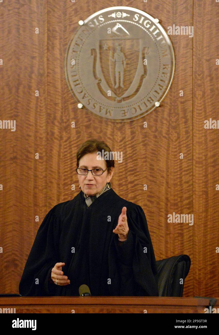 Judge Susan Garsh address counsel at the conclusion of proceedings ...