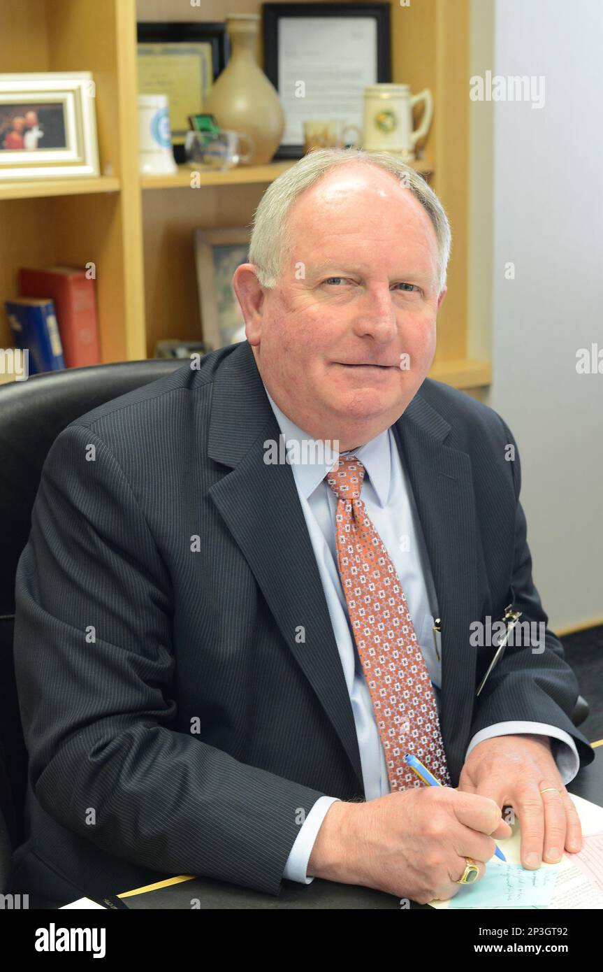 Gary Black, President and CEO of Lenoir Memorial Hospital, works inside ...