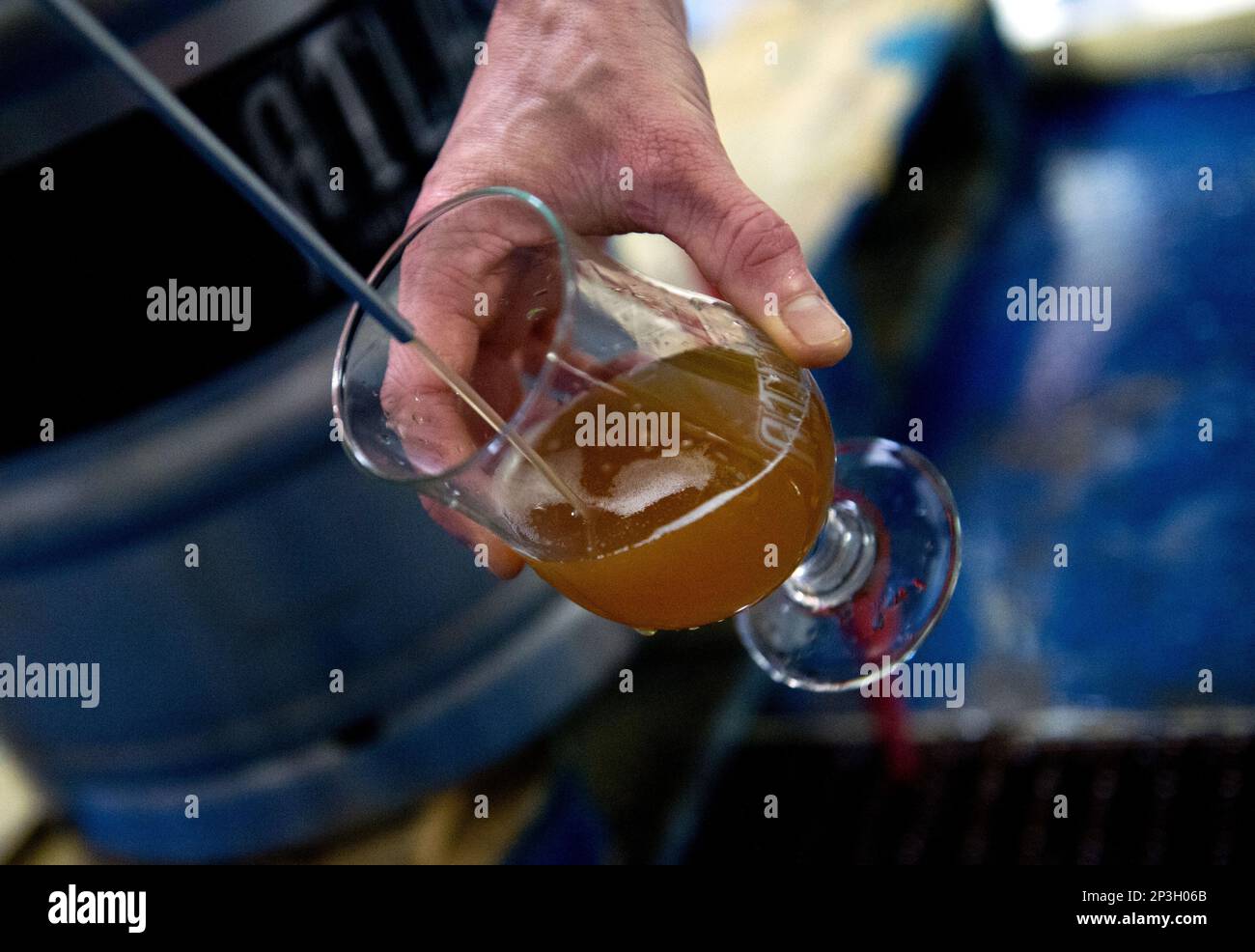 UNITED STATES - SEPTEMBER 17: Dan Bedford, a brewer for Atlas Brew ...