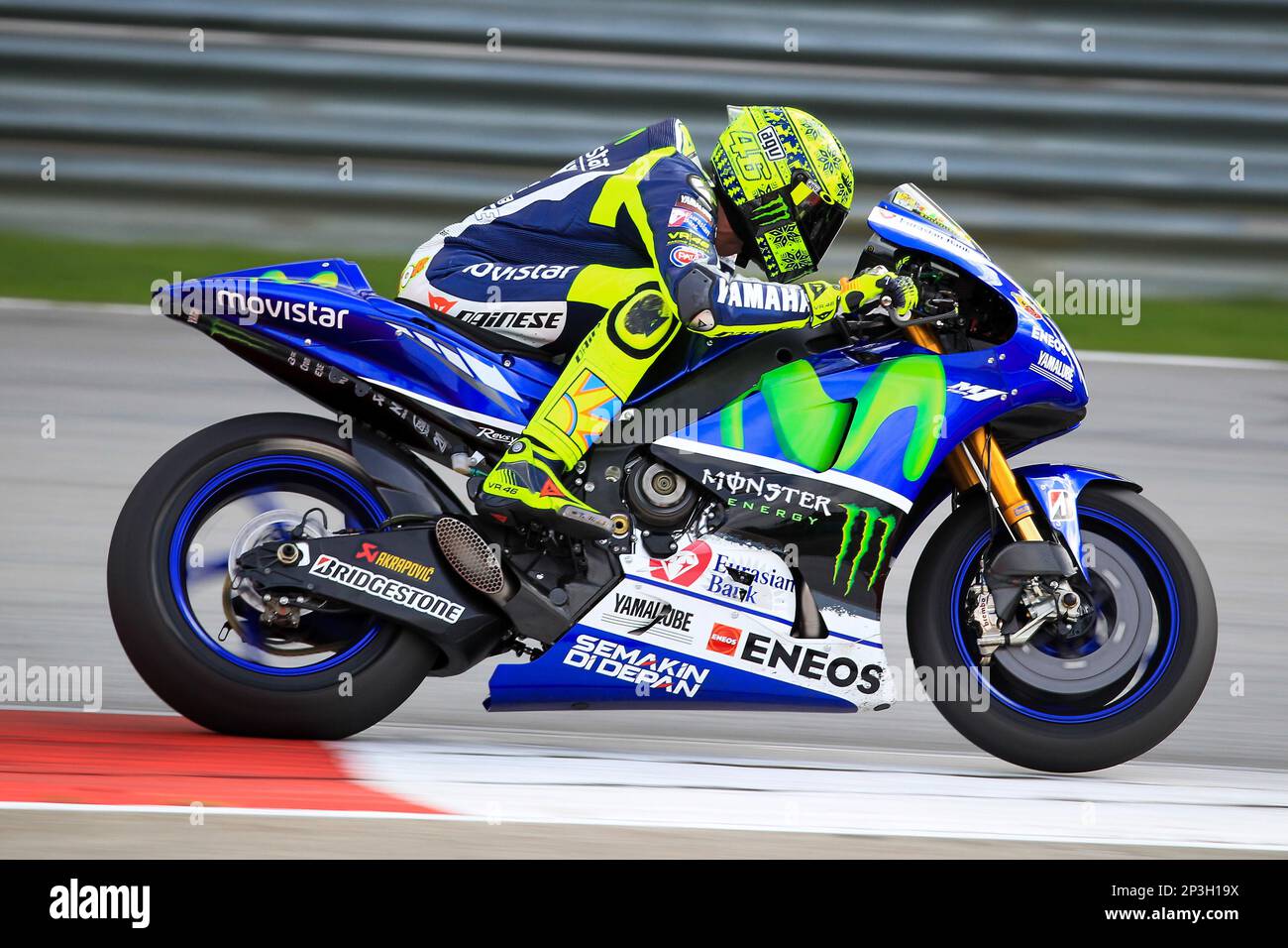 04 February 2015: Valentino Rossi of Movistar Yamaha Racing in action ...