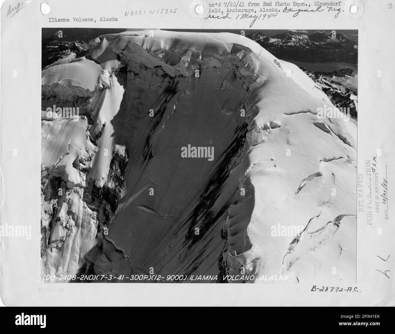 Alaska - Iliamna Volcano, Aerial Photograph Stock Photo - Alamy