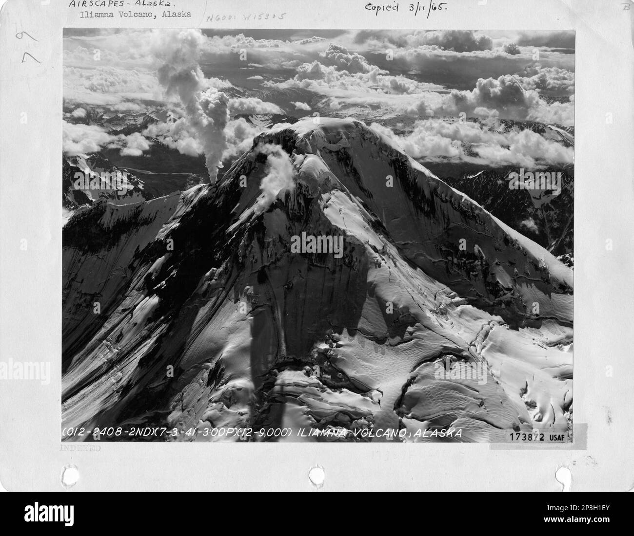 Alaska - Iliamna Volcano, Aerial Photograph Stock Photo - Alamy